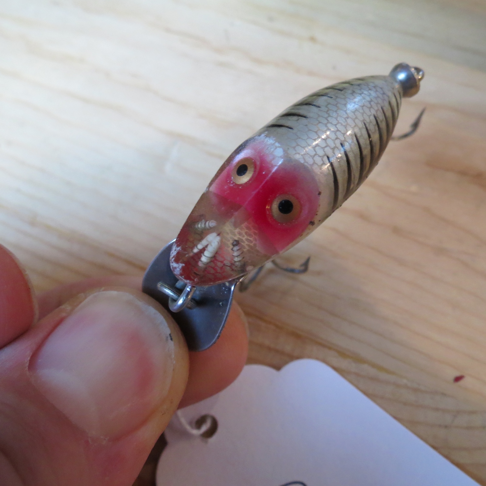 Vintage Heddon Tiny Runt 350? golden eyes fishing lure (lot#9571) | eBay