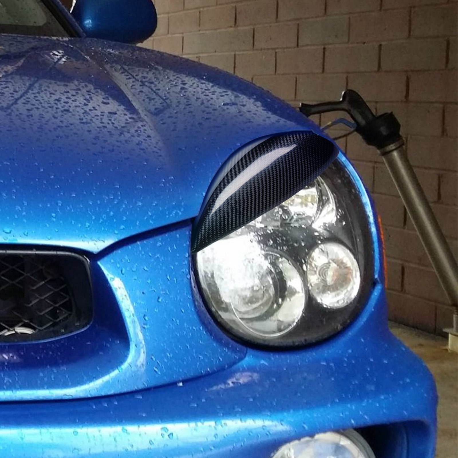 Carbon Fiber Headlight Eye Lid Eyebrow Cover Trim For Subaru Impreza ...