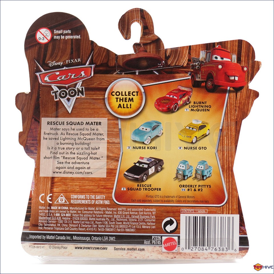 Disney Pixar Cars Toon Rescue Squad Trooper #3 police car 2009 by ...