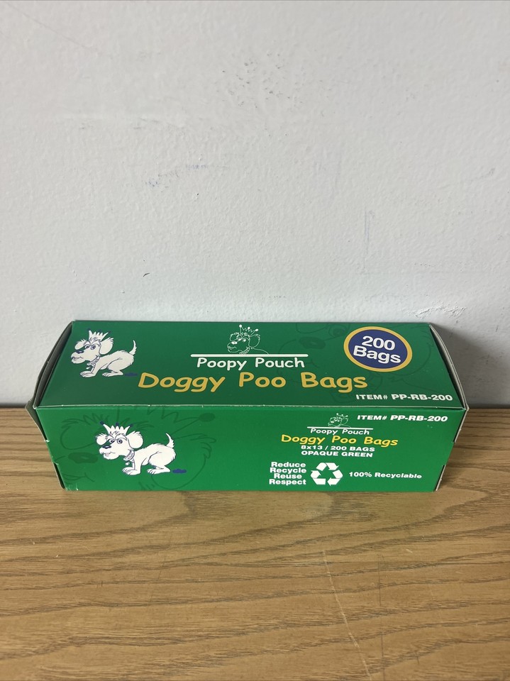 Poopy Pouch PP-RB-200 Doggy Poo Bags 8” X 13” (200 Bags) | eBay