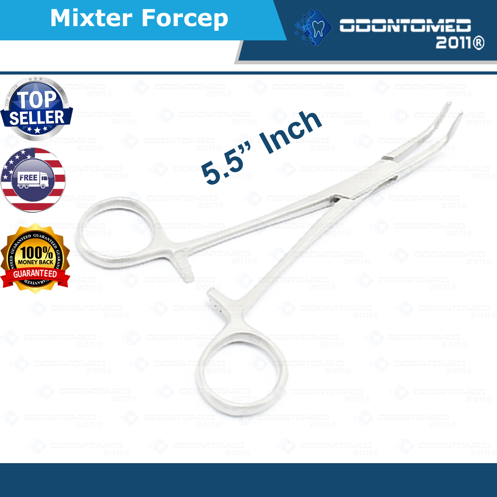 MIXTER FORCEPS FULL CURVED 5.5" FINE POINT SURGICAL | eBay