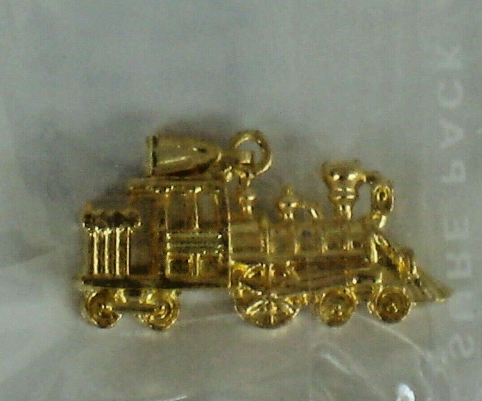 Gold Colored Train Charm By OMNI NEW | eBay