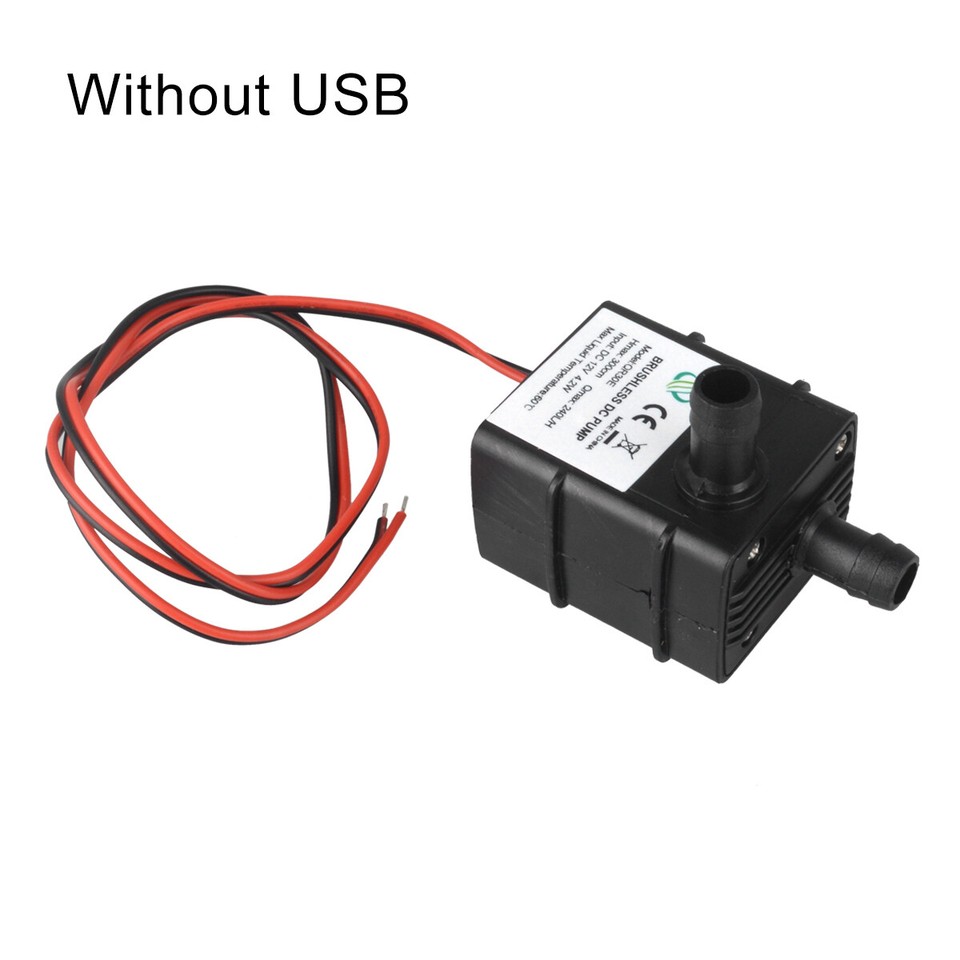 Mini Water Pump Quiet 240L/H USB Brushless Motor 12V Submersible Pool ...