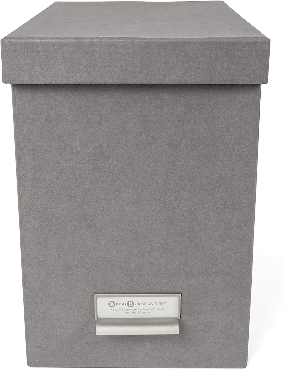 Bigso John Fiberboard Label Frame Desktop File Storage Box | Dark Grey ...