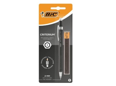 BIC Criterium 2mm Lead Mechanical Pencil Assorted (Pack of 1, Plus 6 ...
