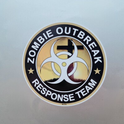 Crucifix Religious Zombie Response Team Vinyl Sticker Decal For Car Van ...