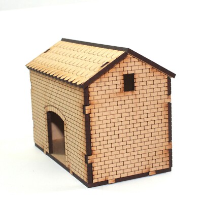 Model Railway Barn MDF Laser Cut OO Gauge / open sided Barn 00 flat ...