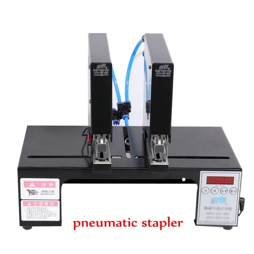 Double Head Automatic Electric Stapler Pneumatic Bookbinding Stapler ...