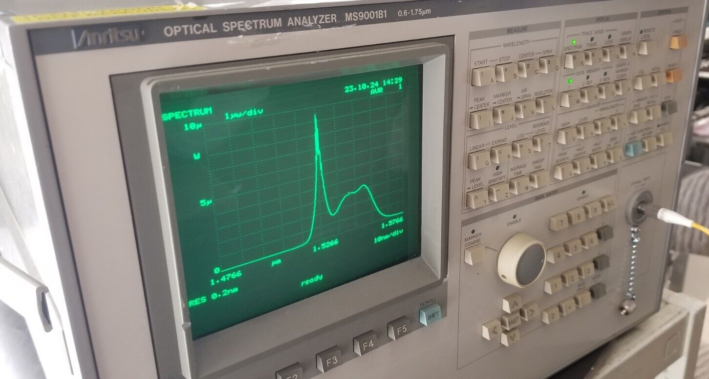 Optical Spectrum Analyzer 600nm to 1750nm Anritsu MS9001B1 WORKING! FC ...