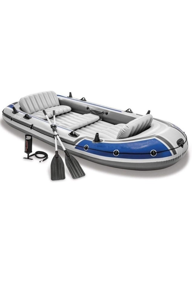 INTEX EXCURSION - 5 PERSON INFLATABLE BOAT - FISHING BOAT | eBay