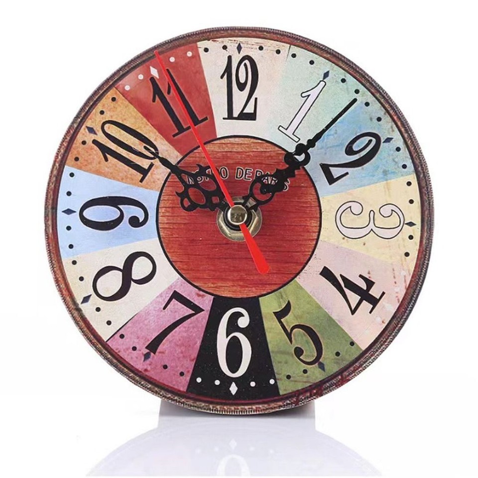 Round Shape Clock Covered by Paper Desk Clock New Wall Clock Living ...