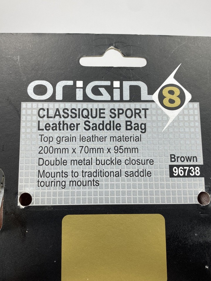 NOS Origin8 Classique Sport Leather Saddle Bag Brown Hammered Rivet For ...