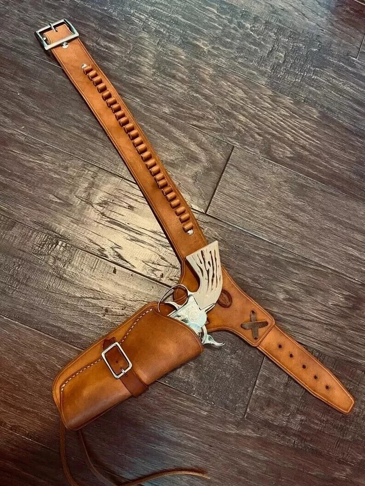 Western Cartridge Belt Ammo Rigs Saas Colt .22.357.44.45.38. | eBay