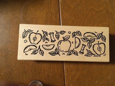 northwoods apple apple core rubber stamp fall apples autumn | eBay