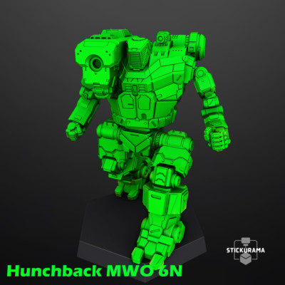 Hunchback MWO 6N Variant - Alternate Battletech Mechwarrior Miniatures ...