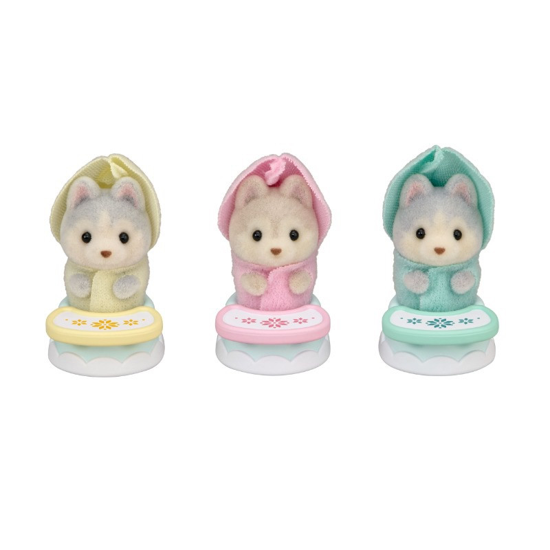 Sylvanian Families Husky Triplets Baby Chair Set Calico Critters New ...