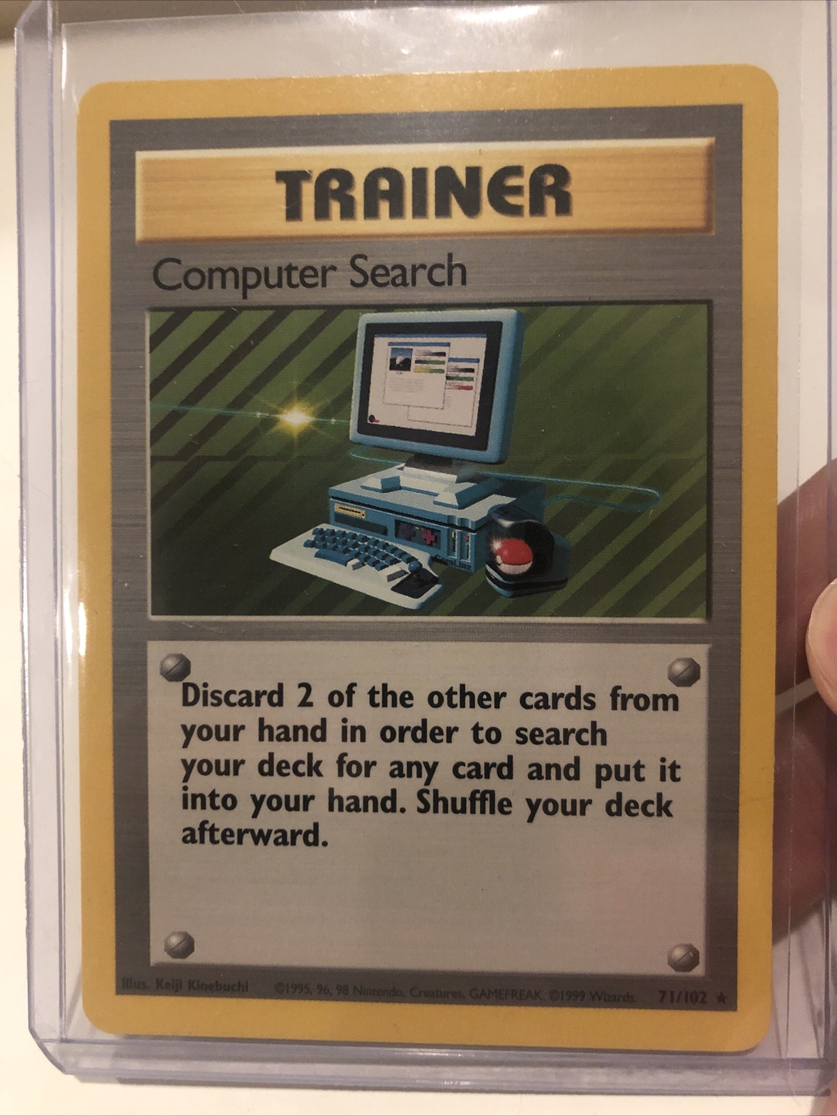 Pokémon TCG Computer Search Base Set 71/102 Regular Unlimited Rare LP ...
