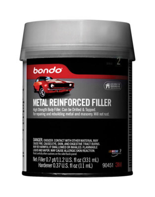 Bondo 90451 Gray Metal Reinforced Long-Last Rust Proof Auto Body Filler ...