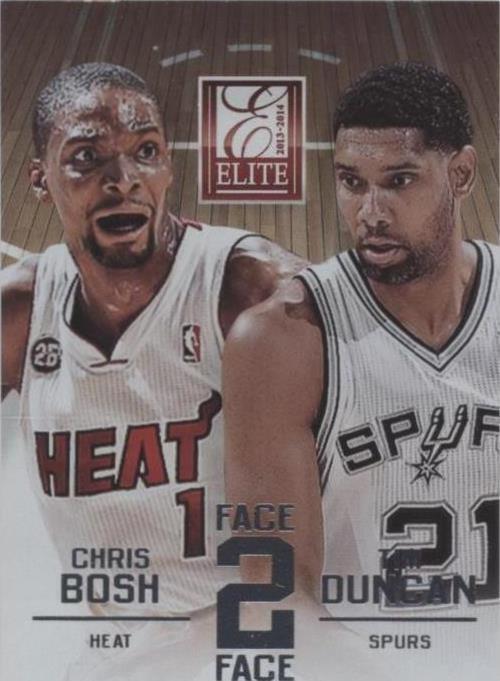 2013-14 Panini Elite - Face 2 Face Tim Duncan, Chris Bosh #3 for sale ...