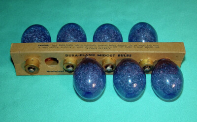 7 Vintage DuraFlash 5B Press Flash Blue Flashbulbs, Bayonet Style ...