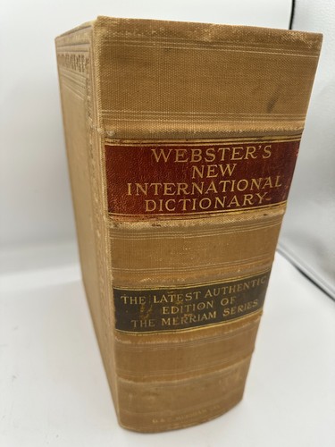 Vintage Rare 1928 Webster's New International Dictionary G & C Merriam ...