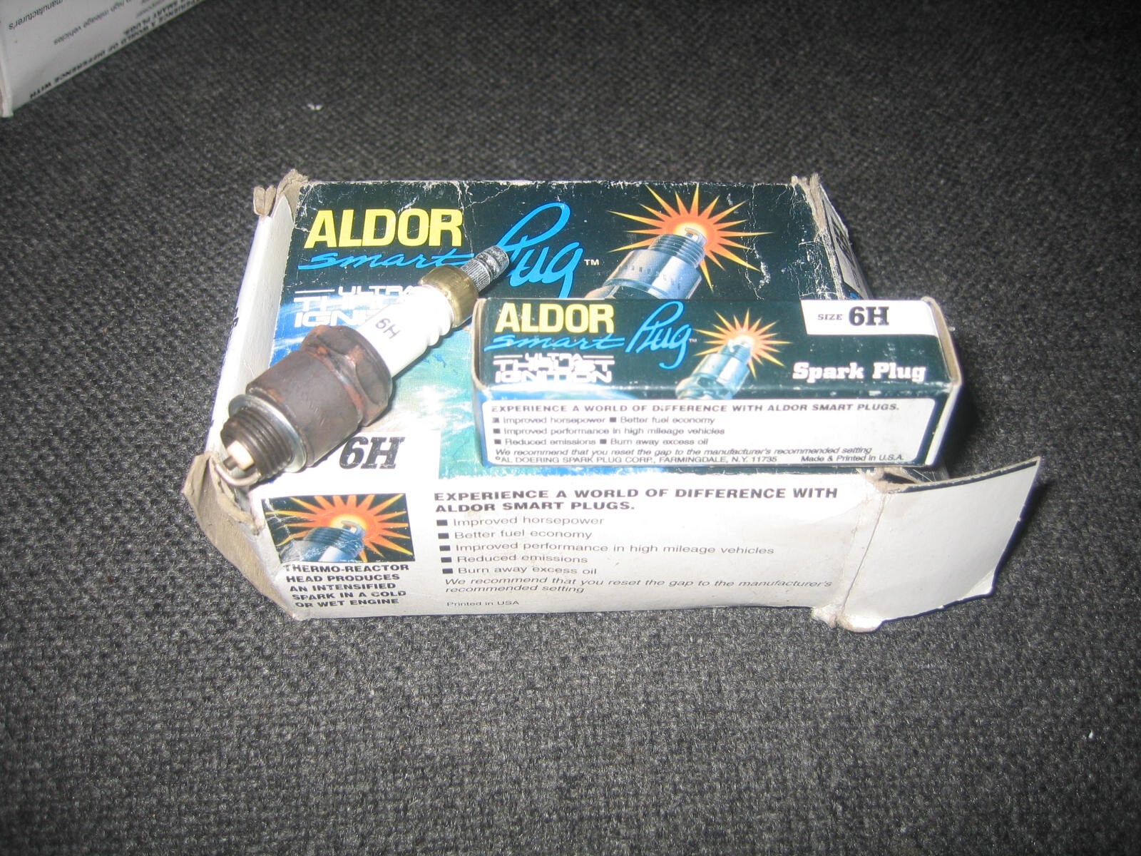 Aldor 6H Ultra Thrust Ignition Spark Plugs. TOTAL OF 7. Burns away ...