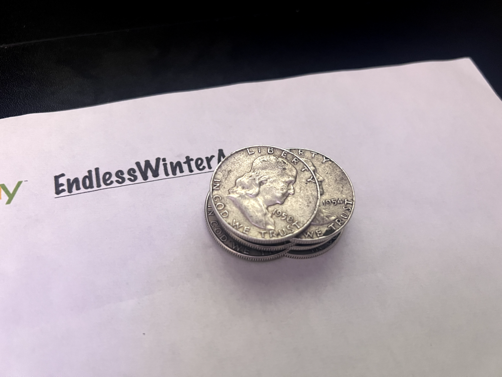 [Lot of 5] Franklin Half Dollar 90% Silver/Barter - Money ...