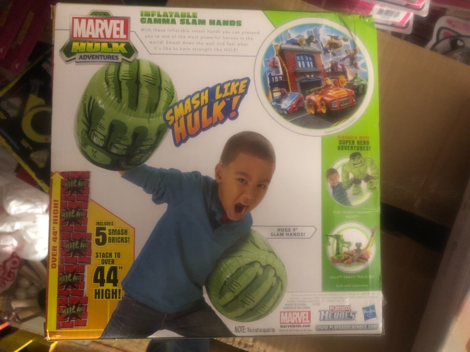 Playskool Heroes Marvel Avengers Hulk Inflatable Gamma Slam Hands | eBay