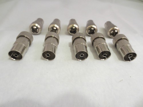 TV coax plug TV Aerial lead plug female TV ariel plug X10.. fit ...