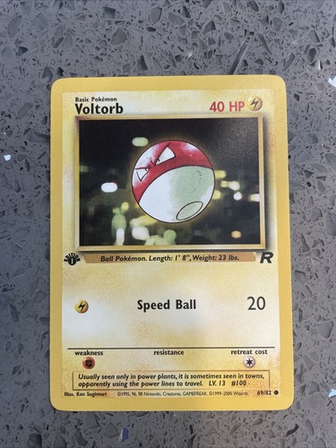 1st Edition Voltorb 69/82 - Team Rocket - Pokemon Card - Near Mint (NM ...