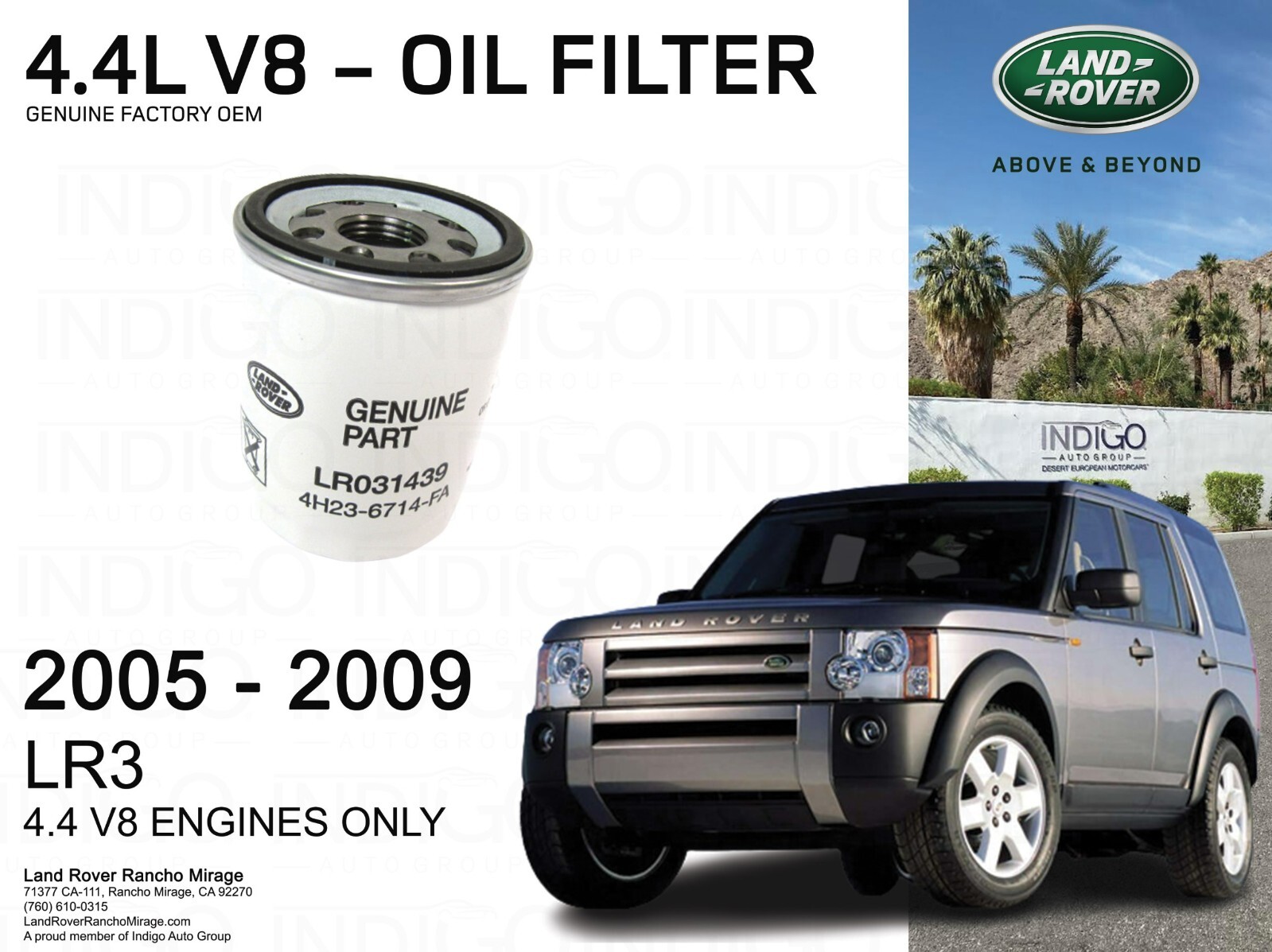 2005-2009 Land Rover LR3 Genuine Factory OEM Oil Filter LR031439 | eBay