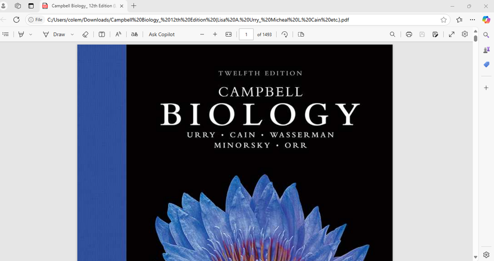 Campbell Biology AP Edition (12th Edition) Please Read!!! E-Textbook on ...