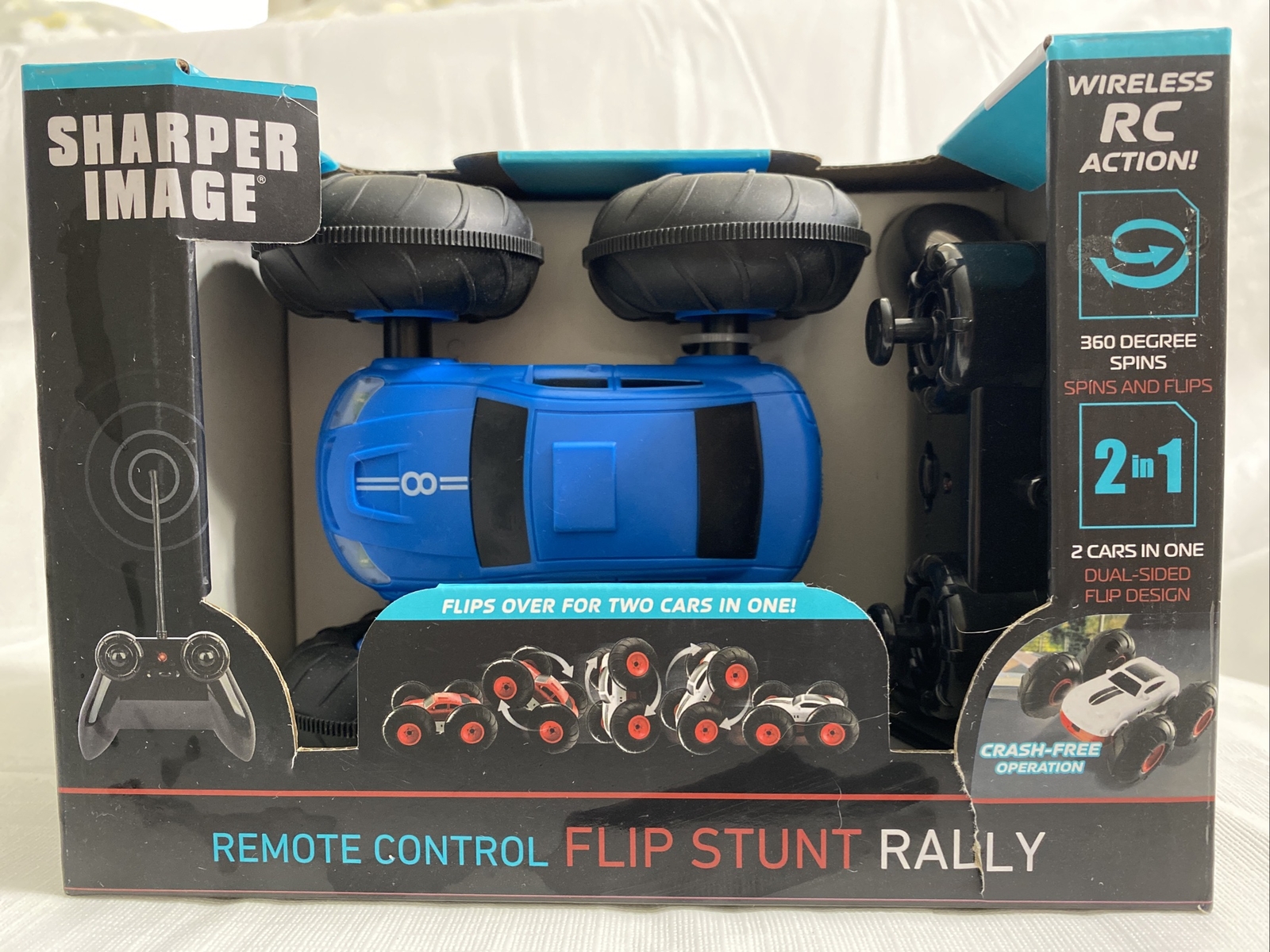 Sharper Image Wireless Remote Control Flip Stunt Rally Car Toy 2-in-1 ...
