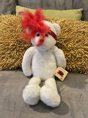 PBC Chantilly Lane Musical Bear "Roxie Bear" with Red Head Boa 18" NO ...