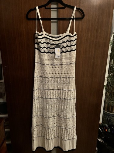 Viral Primark White Knitted Dress Size L | eBay UK