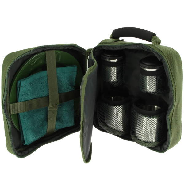 FISHING BREW BAG COOKING SET WITH GAS STOVE KETTLE CUTLERY BAG NGT ...
