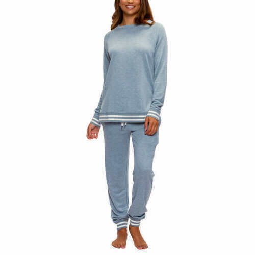 Felina Ladies' French Terry Lounge Set, Blue - M | eBay