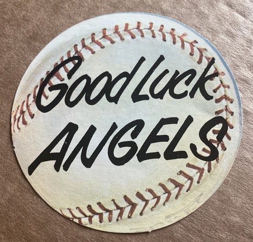 Vintage 1960s California Angels Baseball Good Luck Water Decal RARE MCM ...