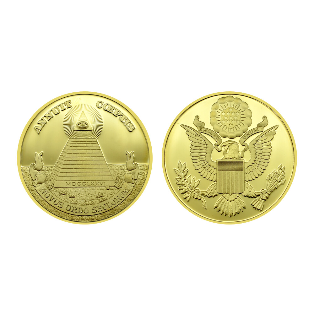 New Masonic Challenge Coins Pyramid Freemason All-seeing Eye ...