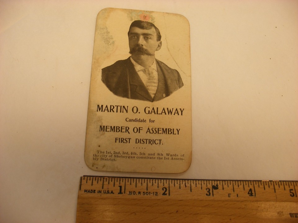 Vtg Advertising Business Card Political Galaway Member of Assembly ...