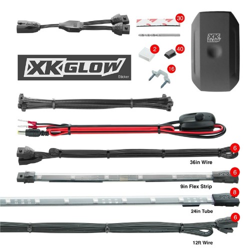 XKGlow KS-CAR-ADVANCE XKChrome App Controled Interior & Underbody LED ...