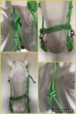 Rope Halter With Reins,Bitless Bridle,Parelli Horsemanship, LIME ...