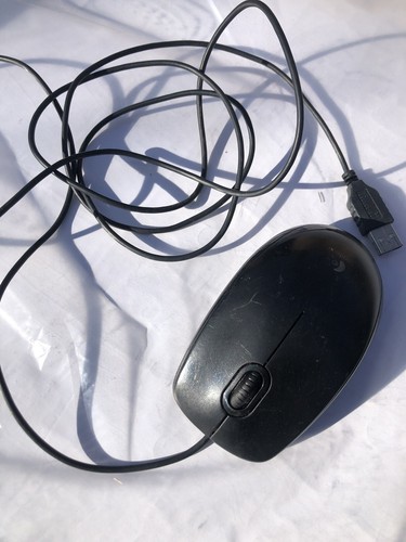 Logitech M100 Wired 3 button Optical Mouse Scroll USB Grey | eBay