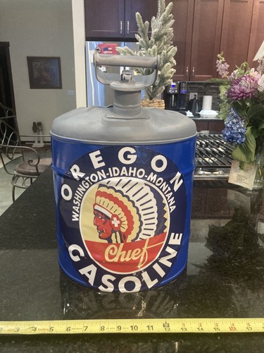 Oregon Chief Gasoline 5 Gallon Can- Cool and RARE! | eBay