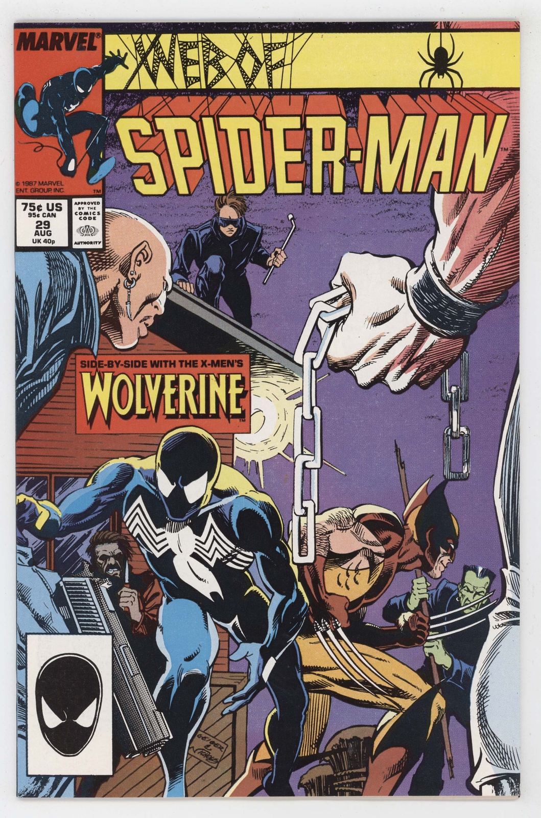 Web Of Spider-Man 29 Marvel 1987 NM Wolverine Ned Leeds Funeral ...