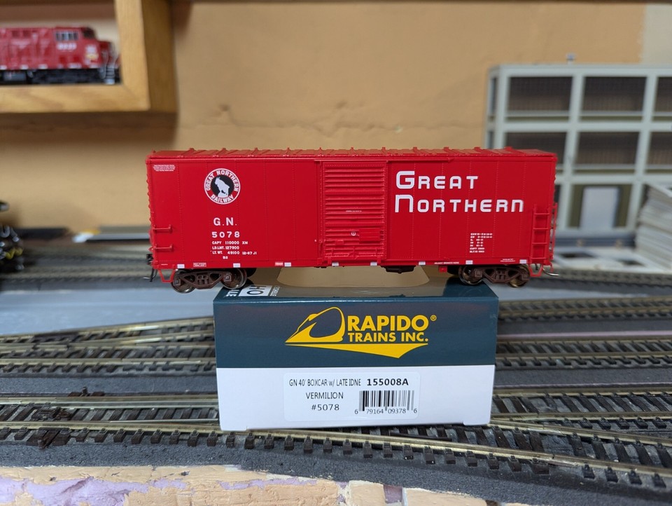 TF Rapido GN Great Northern 40' Boxcar - Vermillion Red #5078 Item #155008A | eBay