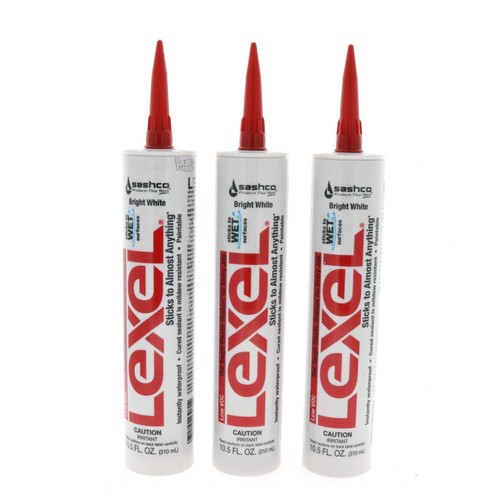 Sashco Lexel White Low VOC Synthetic Rubber All Purpose Caulk 10.5 oz ...