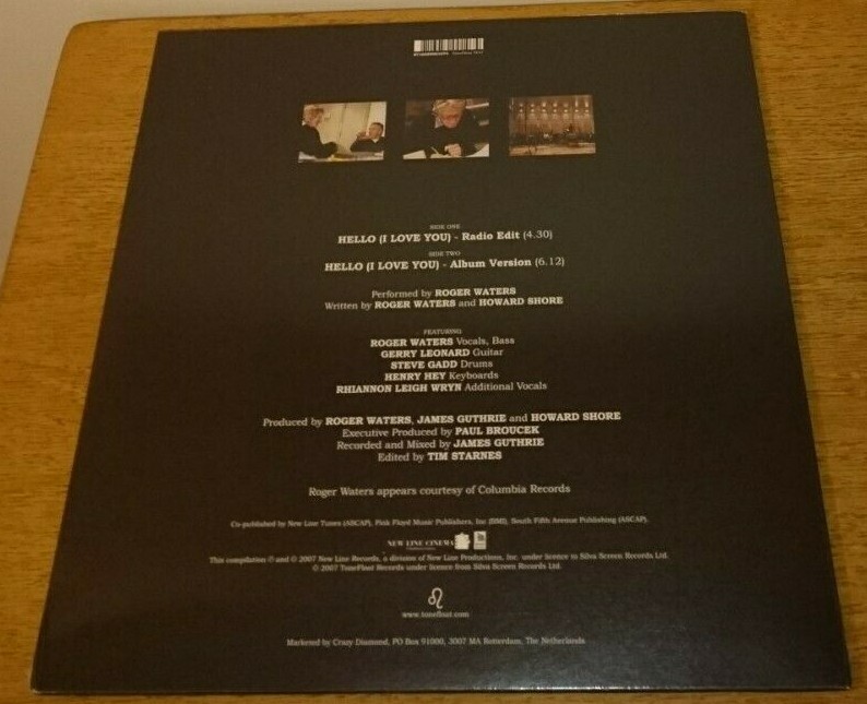 ROGER WATERS HELLO ORIGINAL 45 rpm LP single Pink Floyd Last Mimzy prog ...