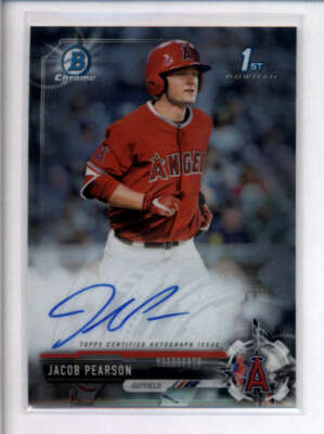 JACOB PEARSON 2017 BOWMAN CHROME ON CARD ROOKIE AUTOGRAPH AUTO AJ9696 ...