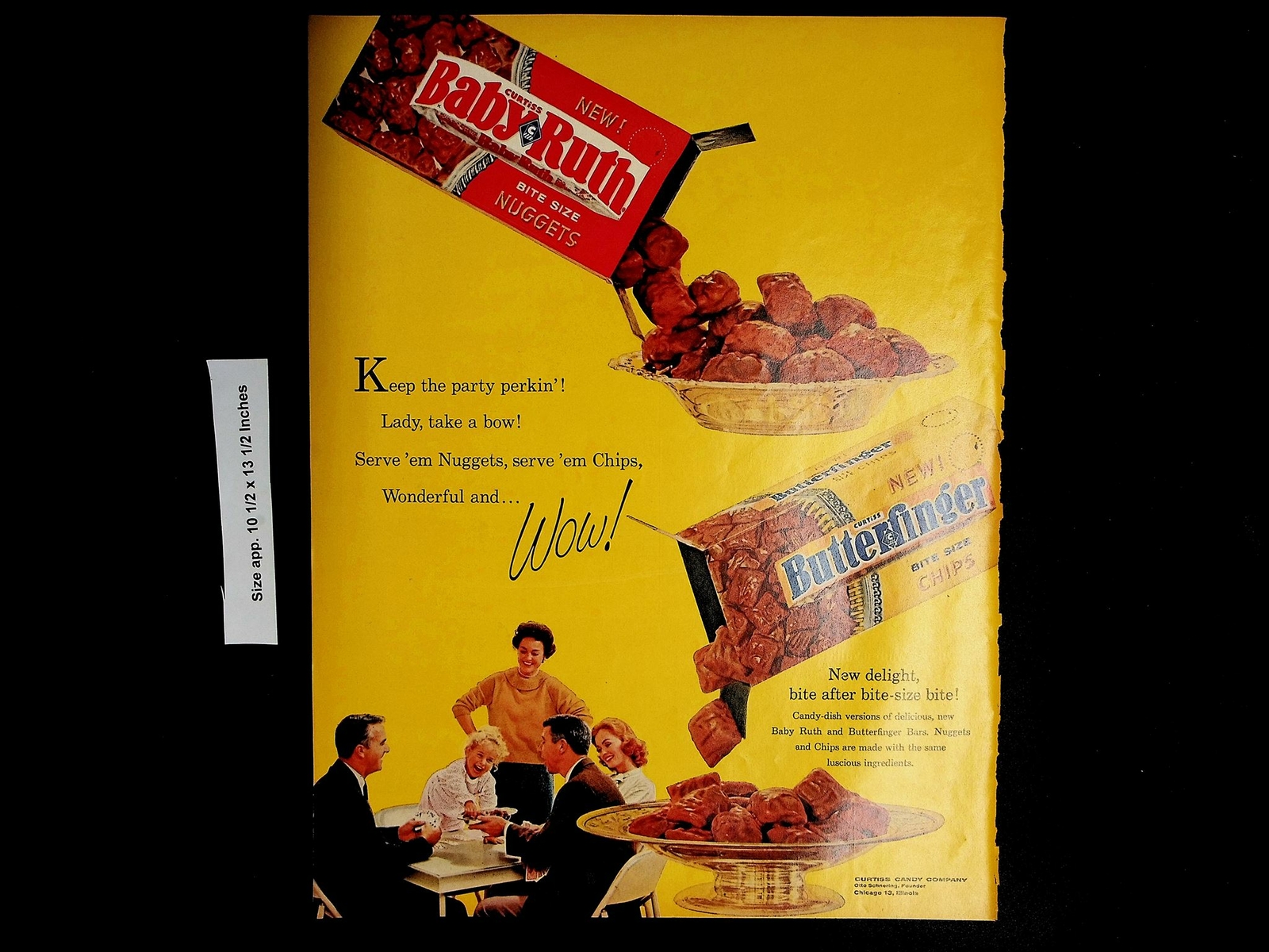 1961 Butterfinger Baby Ruth Bite Size Candy Vintage Print Ad 5320 | eBay